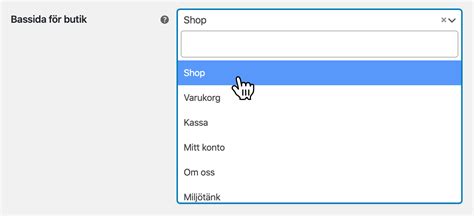 Ställ in shopsidan Wetail Docs