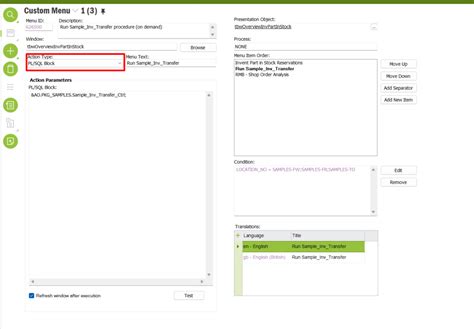Custom Procedure Call In A Custom Menu Ifs Cloud Ifs Community