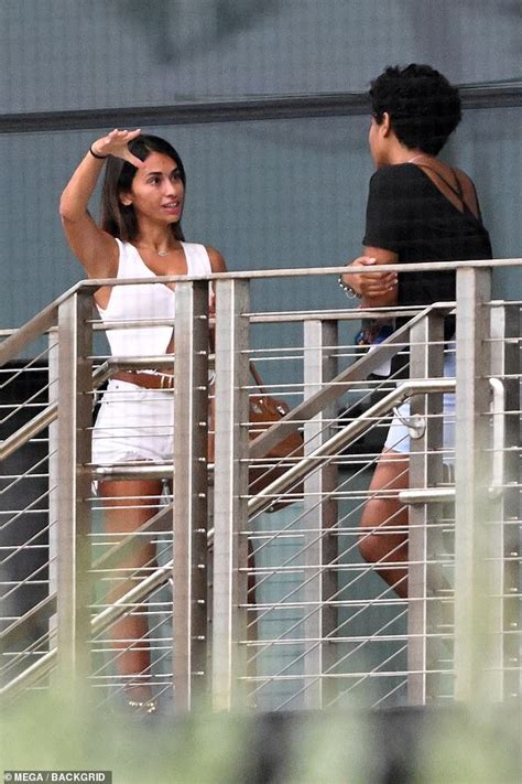 Lionel Messi And His Wife Antonela Are All Smiles In Matching White Outfits As They Are Spotted