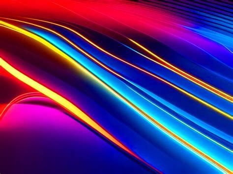 Premium Photo Abstract Panoramic Background Of Curvy Dynamic Neon Lines Glowing
