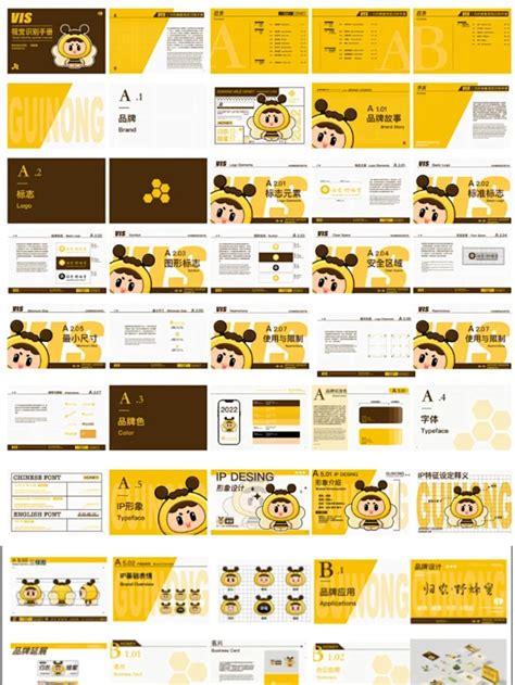 Vis视觉识别手册vi手册设计蜂蜜品牌设计 花瓣网