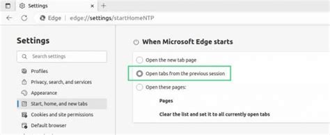 How To Save And Open Tabs From Last Session In Web Browser