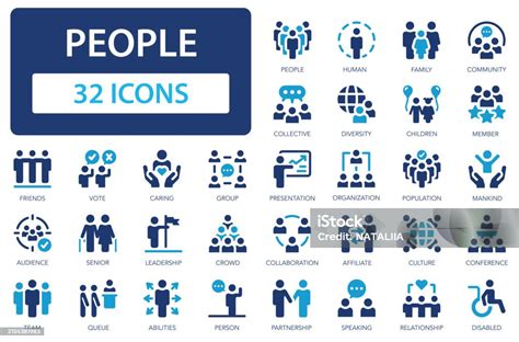 인물 아이콘 컬렉션입니다 사람들 사이의 관계와 의사 소통 인간 팀 그룹 커뮤니티 시니어 친구 인구 간단한 플랫 벡터 아이콘입니다 아이콘에 대한 스톡 벡터 아트 및 기타