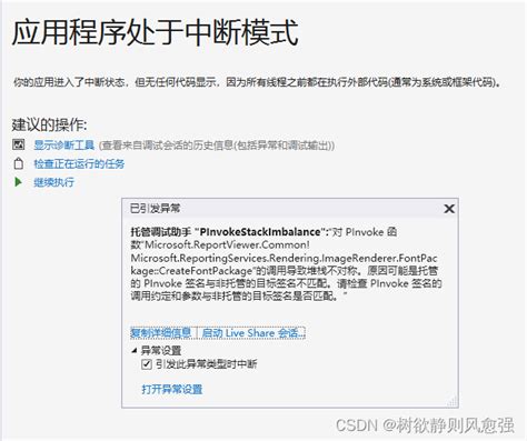 堆栈不对称（rdlc Pdf导出时程序崩溃）rdlc 报告 托管调试助手 Pinvokestackimbalance Csdn博客