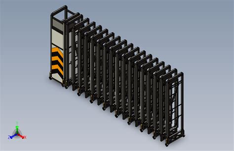 伸缩门 模型下载 懒石网
