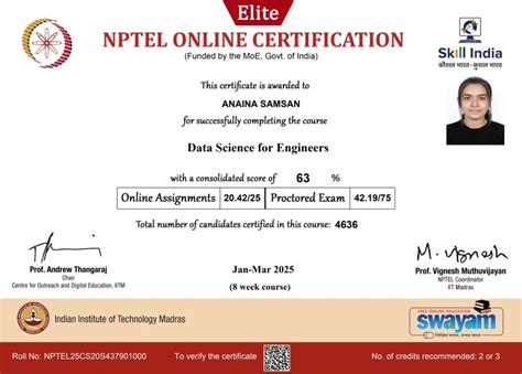 Datascience Nptel Iitmadras Lifelonglearning Ai Machinelearning