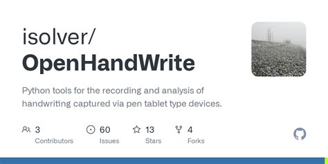 Github Isolveropenhandwrite Python Tools For The Recording And Analysis Of Handwriting