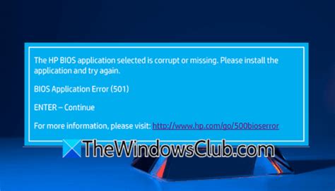Hp Bios Error 500 Or 501 On Windows Computer [fix]