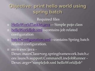 Spring Batch Example Pptx Programming Languages Computing