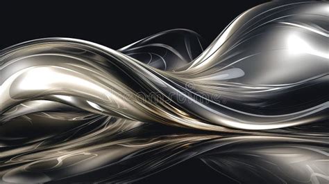 Abstract Dark Background With Voluminous Soft Lines Generative Ai Stock Image Image Of