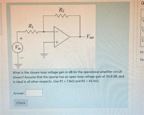 Solved What Is The Closed Loop Voltage Gain In DB For The Chegg Com