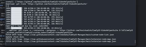 comfyui manager can t update or install missing costume nodes r