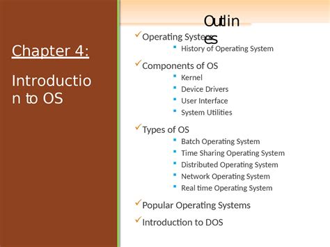 Introduction To Operating Systems Lecture Notes Introduction To Computers Docsity