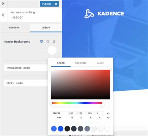 How To Customize The Kadence Header Kadence Theme