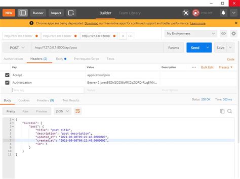 Laravel Secure RESTful API CRUD With Access Token Tutorial