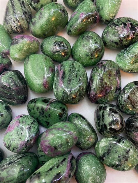 Ruby Zoisite Tumbled Crystal Etsy