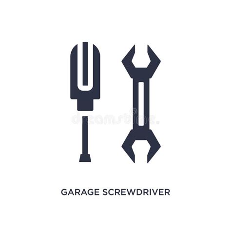 Garage Screwdriver Icon On White Background Simple Element