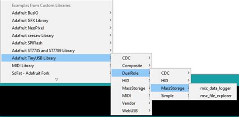 Arduino Data Logger Example Adafruit Usb Host Featherwing With