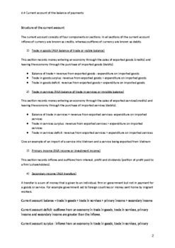 Current Account Economics IGCSE Unit 6 By Econteacher TPT