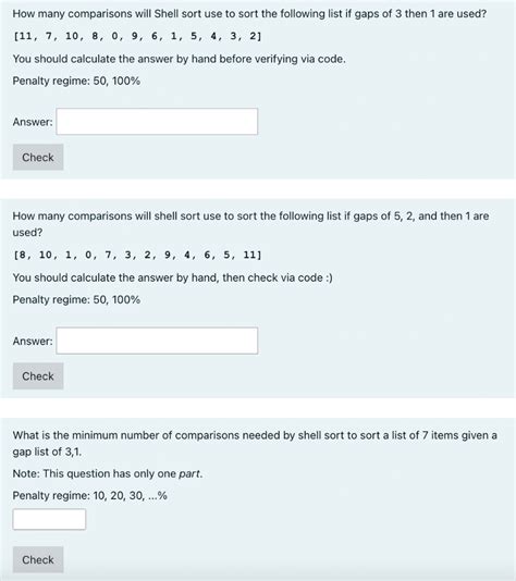 Solved How Many Comparisons Will Shell Sort Use To Sort The
