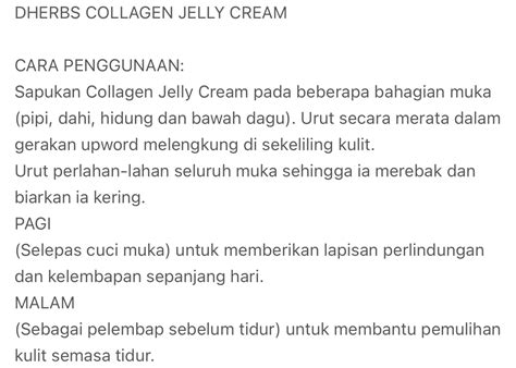 Dherbs As Collagen Jelly Cream｜original Hq Shopee Malaysia