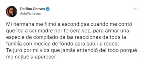 Delfina Chaves Reveló Cuál Es El Video Que Le Prohibió Difundir A Su