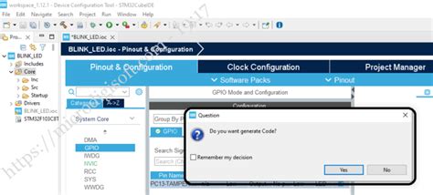 getting started with stm32 blue pill using stm32cubeide blinking led