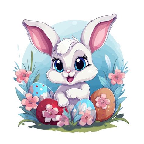 El Conejo De Pascua Vector Premium