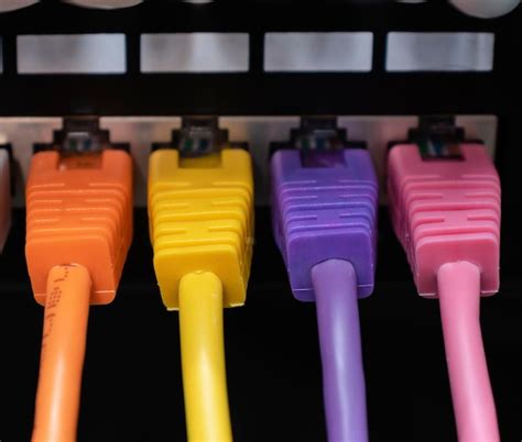 Premium Photo Colorful Ethernet Cables Connected In A Row Into Patch Panel