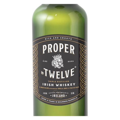 Proper No Twelve Irish Whiskey 50ml 80 Proof Delivered In As Fast