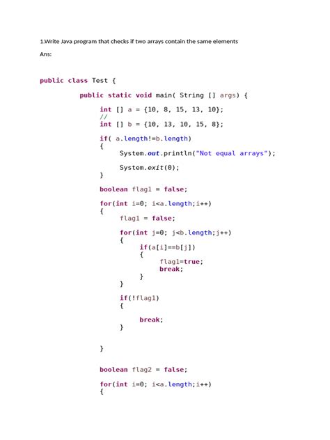 Coding Skills Arrays Solutions Pdf Computer Programming