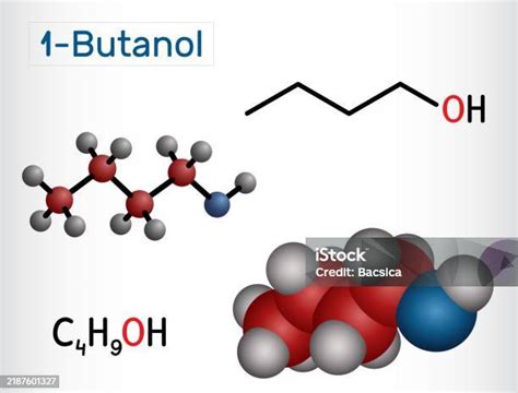 1butanol Molecule Structural And Molecular Models Of Butyl Alcohol