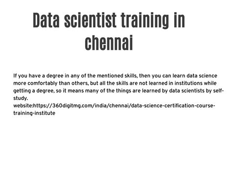 Ppt Data Science Training In Chennai Powerpoint Presentation Free