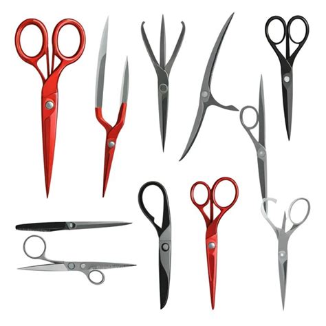scissors vector set white background isolated a high premium ai