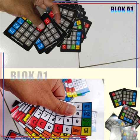 Pertamini Laminated And Best Presset Digital Mini Pom Keypad Stickers For 4x4 Matrix Keypad Layers