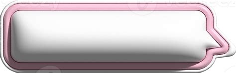 Cute 3d Pink And White Speech Bubble Text Box Conversation Bubble Message Box Decoration