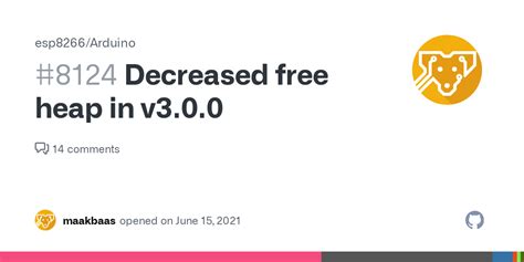 Decreased Free Heap In V3 0 0 Issue 8124 Esp8266 Arduino GitHub