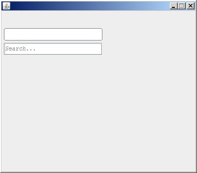 Simple Java JAVA Swing Custom JTextField