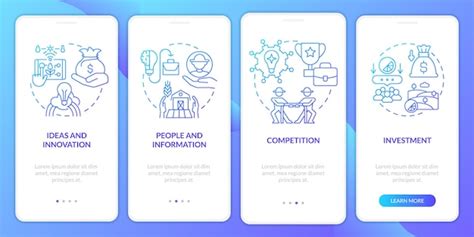 Premium Vector Wider Farming Business Environment Blue Gradient Onboarding Mobile App Screen