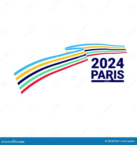 Paris Olympics Logo For The Olympics Vector Illustration
