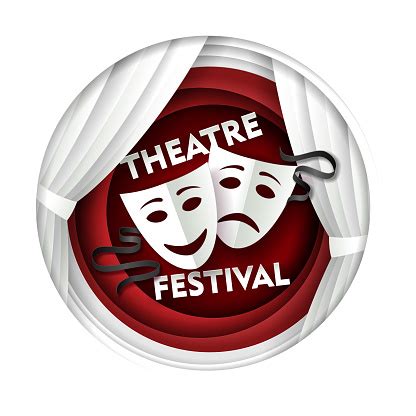 向量剪紙劇場節日海報範本向量圖形及更多戲劇表演圖片 戲劇表演 舞台劇院 戲劇用面具 Istock