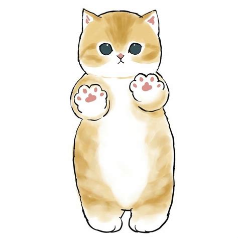 Mofu Sand Иллюстрация кошки Милые рисунки Кошачий рисунок