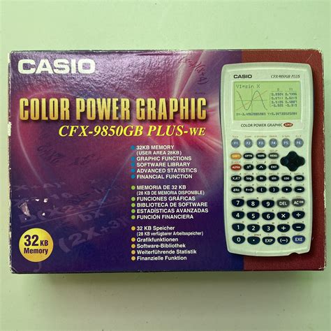 casio color power graphic calculator cfx 9850gb plus erix collectables