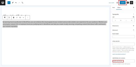 How To Justify Text In Wordpress Block Editor 2024