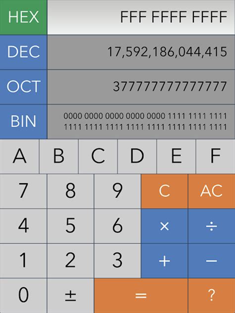 Hex Dec Oct Bin Dev Calc Apk For Android Download