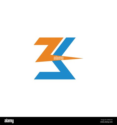 Letter Zb Power Thunder Colorful Logo Vector Stock Vector Image Art Alamy