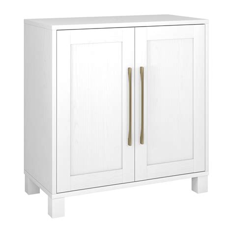 Evelynandzoe Chabot 28 Wide Rectangular Accent Cabinet White
