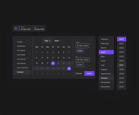 Date Picker On Behance