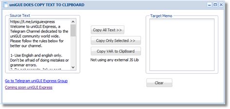 Unigui Does Copy Text To Clipboard Components And Code Samples