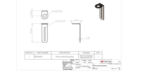 Mm Sensor Bracket GAP Engineering
